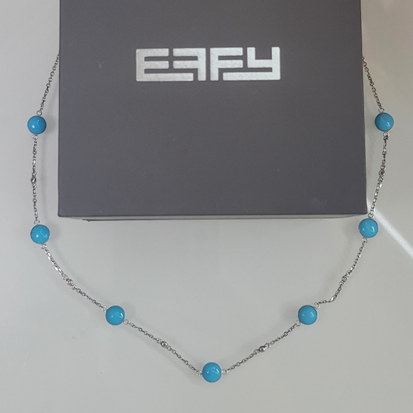 Effy | Jewelry | Effy Turquoise And Diamond Necklace | Poshmark